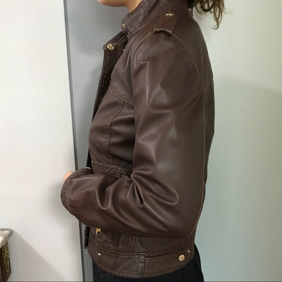 MaxMara | Jackets & Coats | Max Mara Leather Jacket In Brown | Poshmark